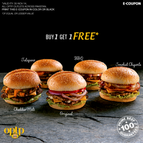Buy Any 1 Double Stack Beef Burgers and get 1 FREE at OPTP | WhatsOnSale