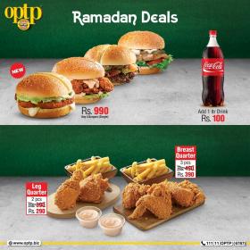 OPTP Ramadan Burger Iftar Deals 2019! Any 4 Burgers for Rs. 990, Pakora ...
