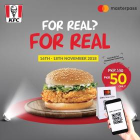 Masterpass QR Offer! Scan QR Code and avail KFC ZINGER at Rs.50 ...